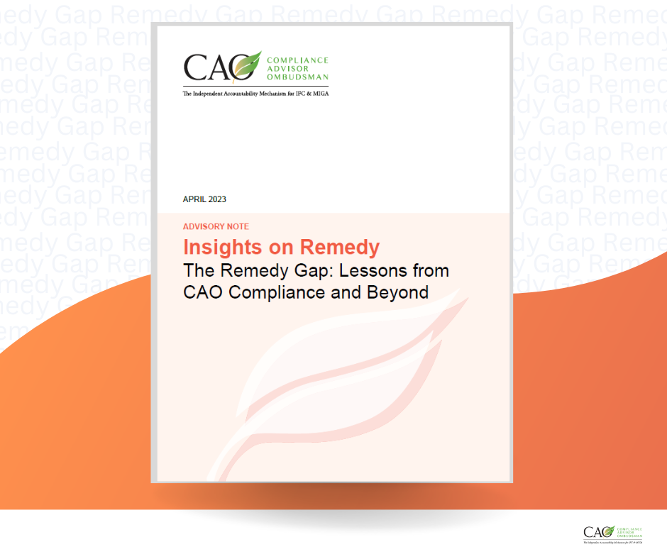 CAO Releases New Advisory Note: Insights on Remedy - The Remedy Gap ...