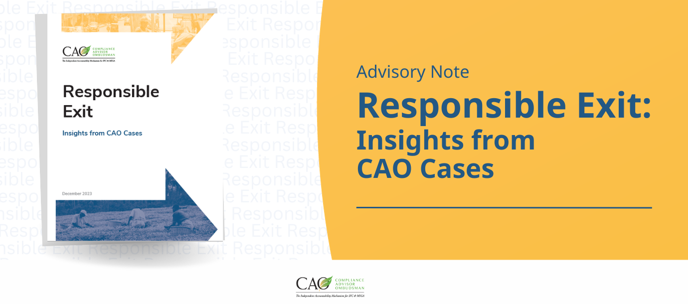 Responsible Exit: Insights from CAO Cases | Office of the Compliance ...